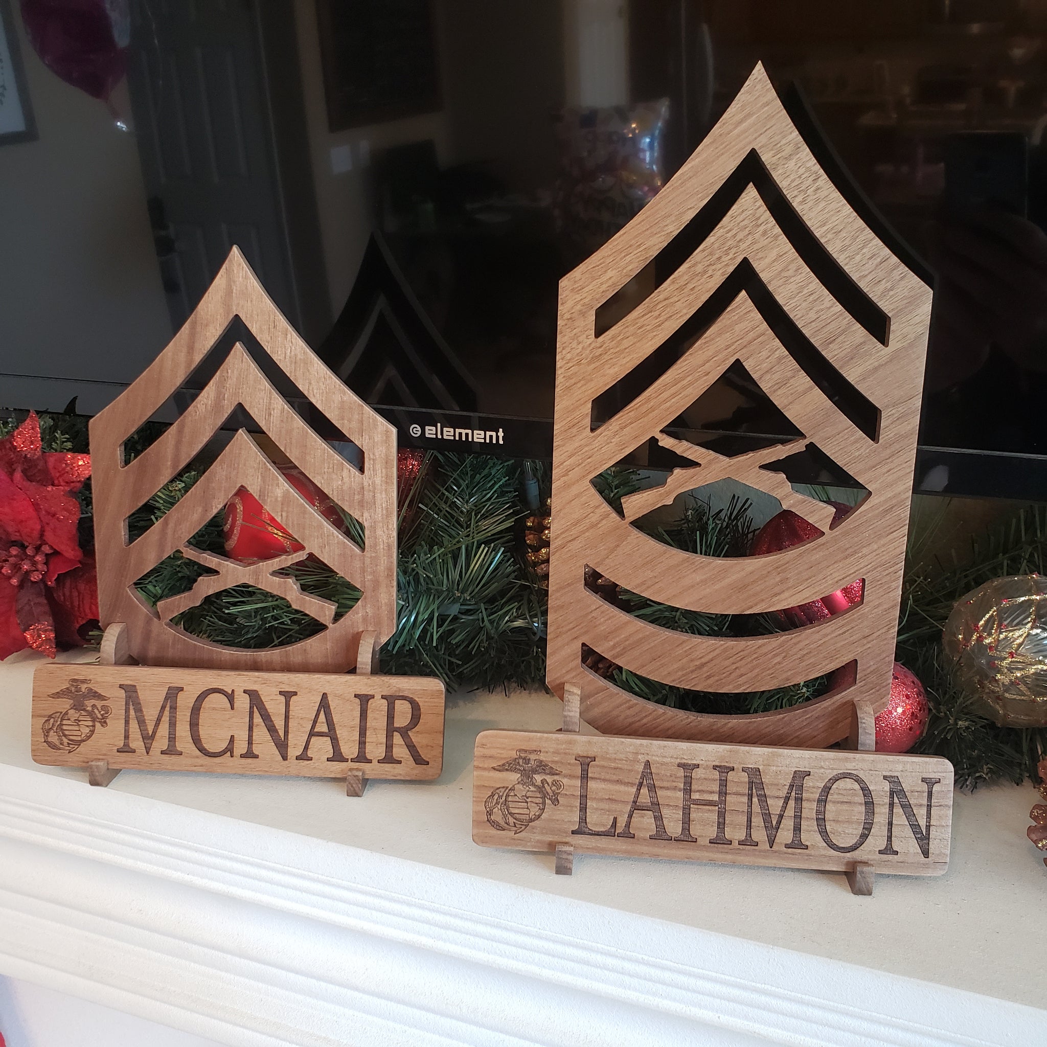 USMC - Rank and Nameplate Desktop Display – His N Hers Handcrafted