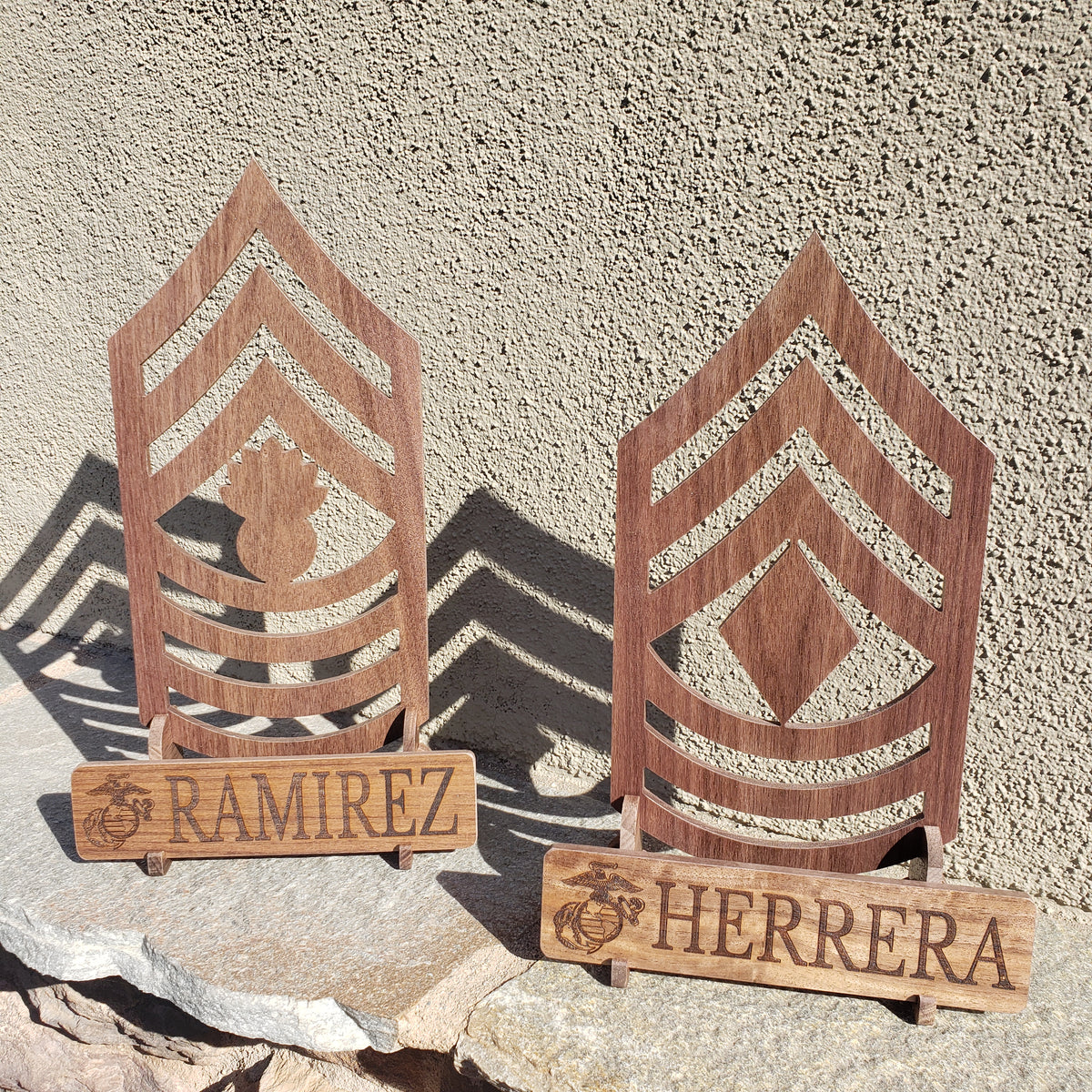 USMC - Rank and Nameplate Desktop Display – His N Hers Handcrafted