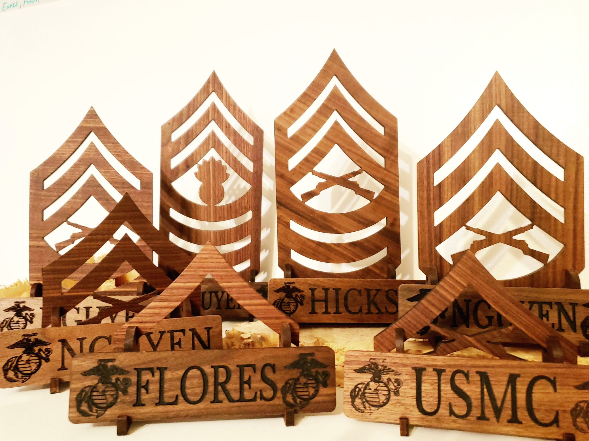 USMC - Rank and Nameplate Desktop Display – His N Hers Handcrafted